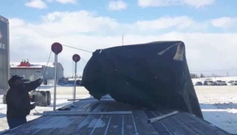 Video 1 -Tarping The Load On A Flatbed - Demo Empty Trailer - 2FI