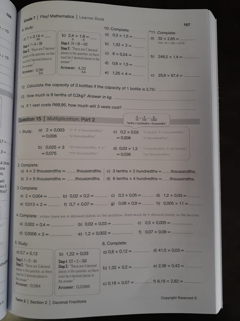 Grade 7 - Take a look inside our Grade 7 Play! Mathematics Learner Book ...