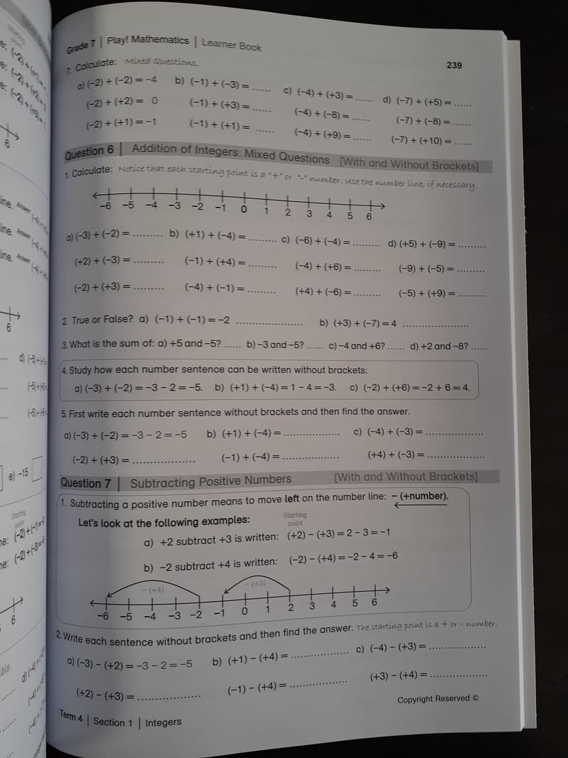 Grade 7 - Take a look inside our Grade 7 Play! Mathematics Learner Book ...