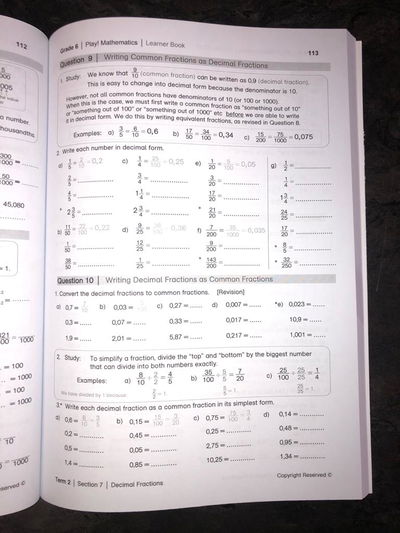 Grade 6 - Take a look inside our Grade 6 Play! Mathematics Learner Book ...