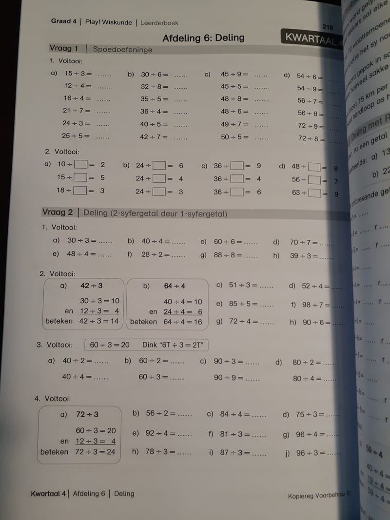 Graad 4 - Take a look inside our Graad 4 Play! Wiskunde Leerderboek ...