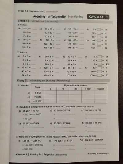 Graad 7 - Take a look inside our Graad 7 Play! Wiskunde Leerderboek ...