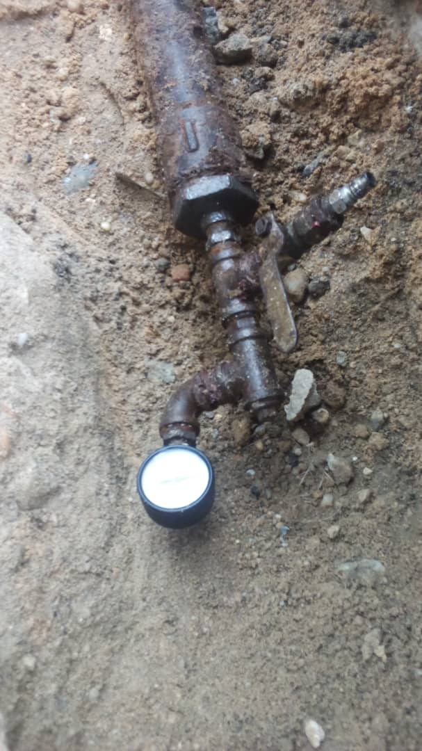 Pressure testing of pipe lines - kindoju