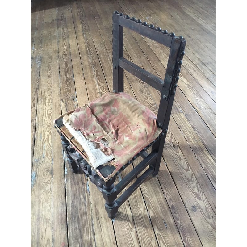 Carved and Studded Grotesque Chair - The Old Church on Falls