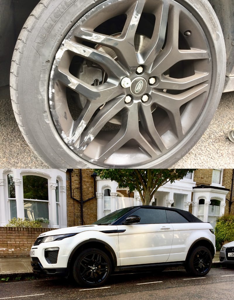 Range Rover Evoque Satin Black Refurbishment | Alloywheelwelding.co.uk ...