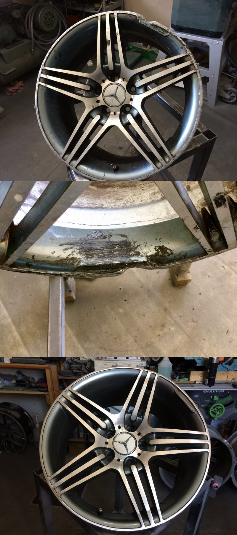 AMG Mercedes Radial crack / Rim Damage | Alloywheelwelding.co.uk ...