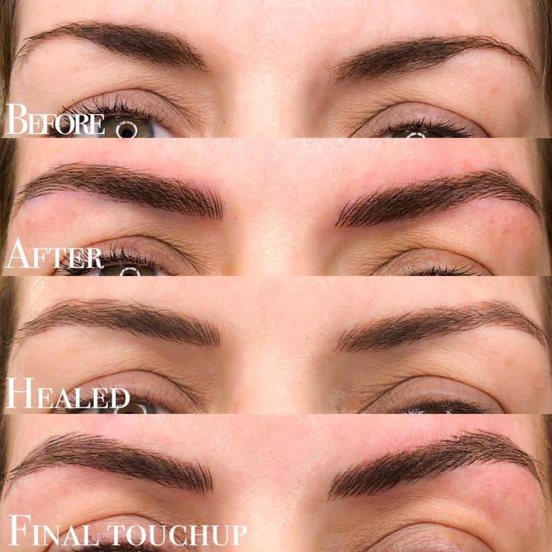 Microshading microblading brow lamination