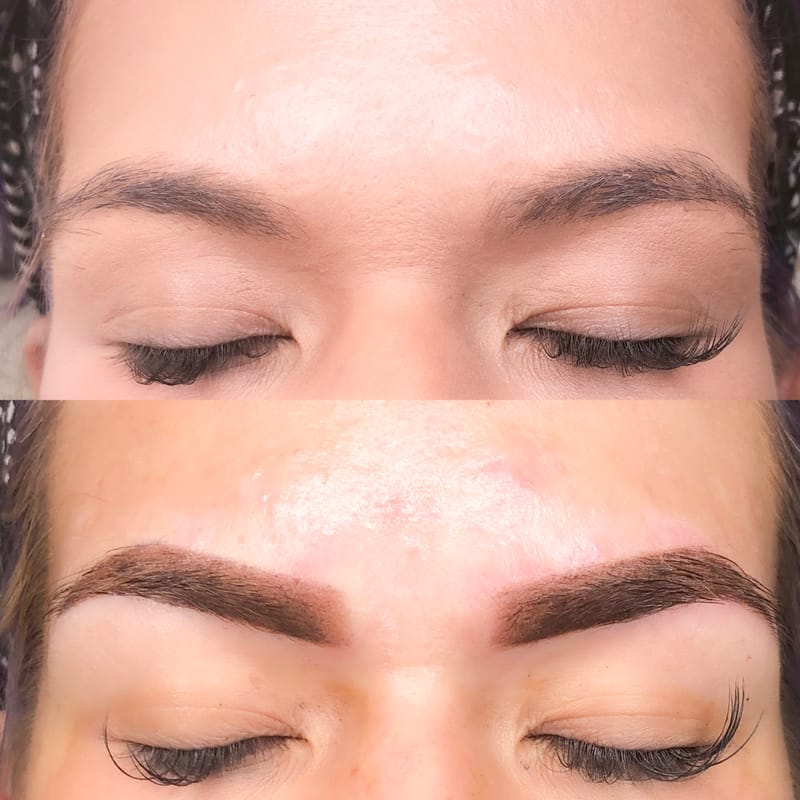 Microshading microblading brow lamination