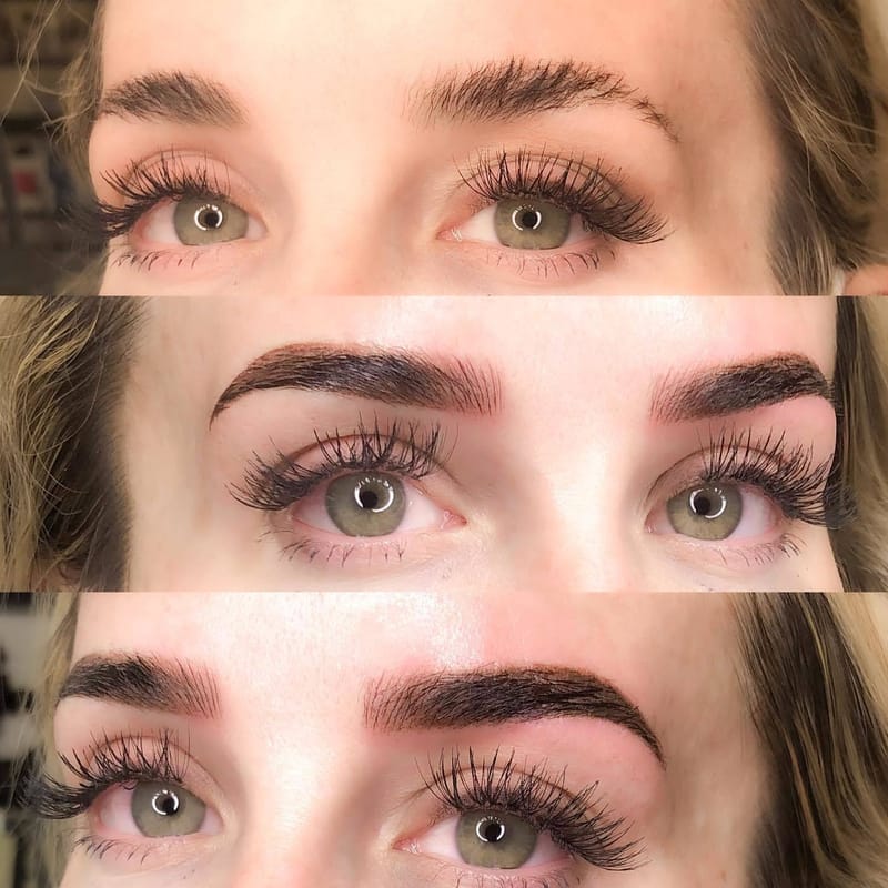 Microshading microblading brow lamination