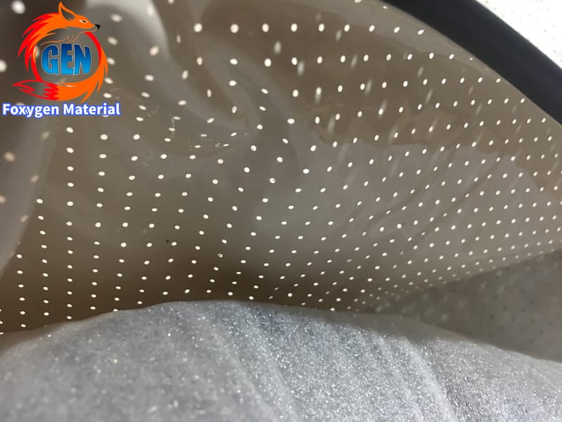 Acoustic sound-absorbing perforated stretch ceiling panel
