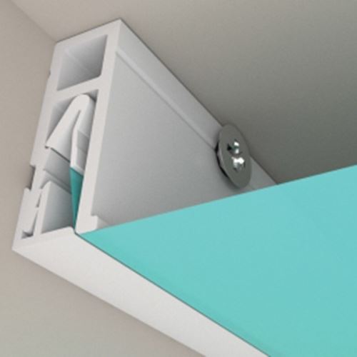 Acoustic sound-absorbing perforated stretch ceiling panel