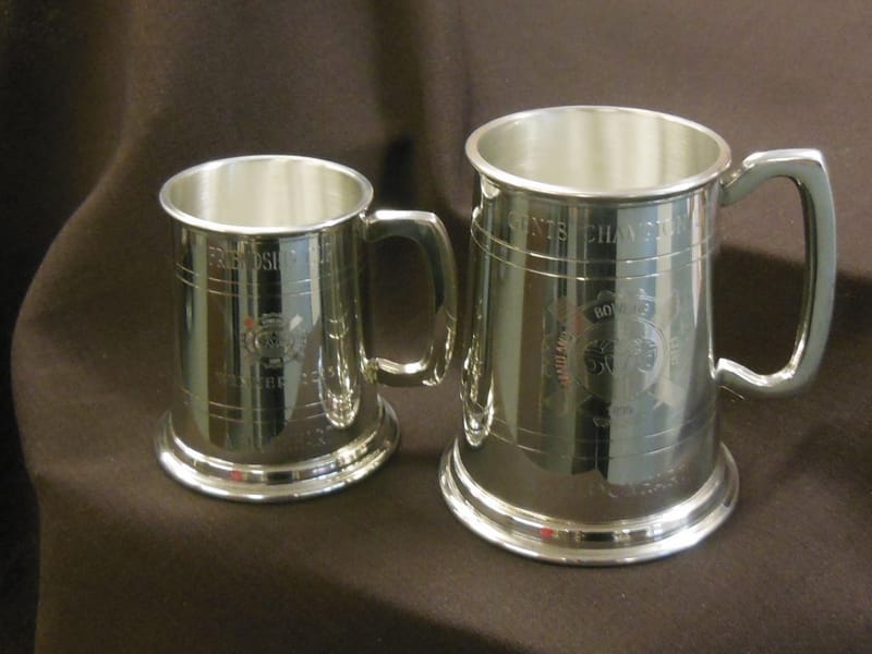 Pint and Half Pint Beer Mug - Alpha Trophies of Edinburgh Engravers