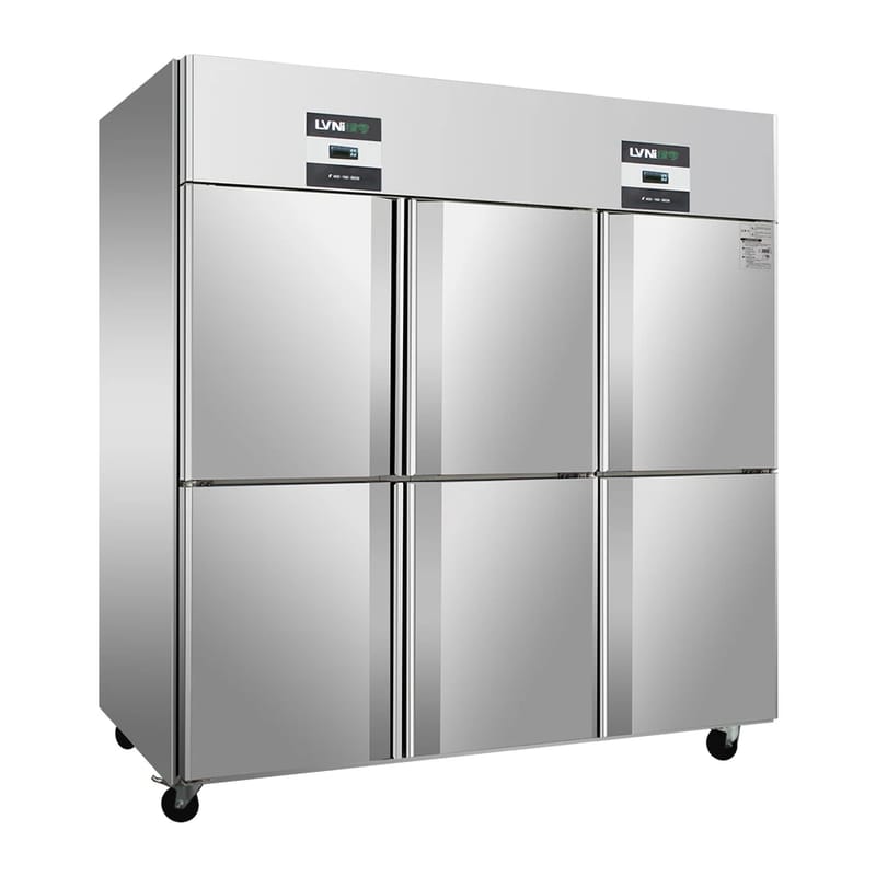 Six Doors Dual Temp Upright Refrigerator Freezer - Hunan LVNi ...