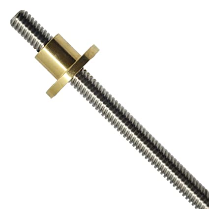 10mm Acme threaded Rod Stainless steel Leadscrew+T10 Nut 600mm ...