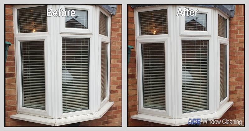 Bay Window Before & After - Ace Window Cleaning