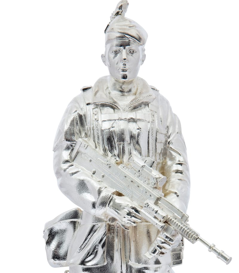 Commemorative military silver model - LANGFORDS SILVER SERVICES