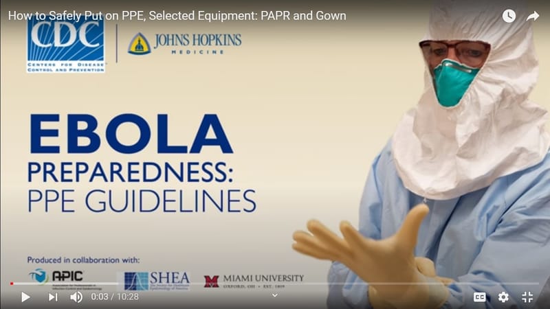 How to Safely Put on PPE, Selected Equipment: PAPR and Gown - SUN LIFE GENE