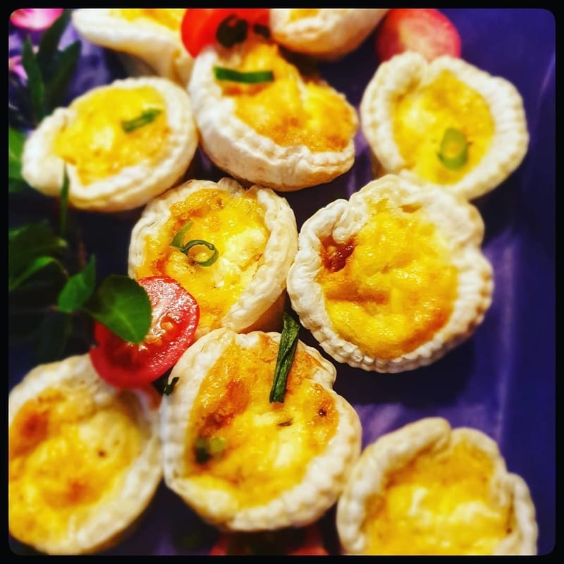 Mini Savoury Tarts - Nutmeg and Pepper Catering