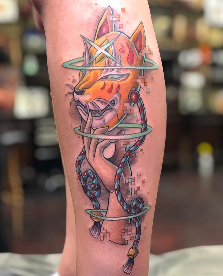 Kyubi Mask Tattoo - The Art of B.Benjamin