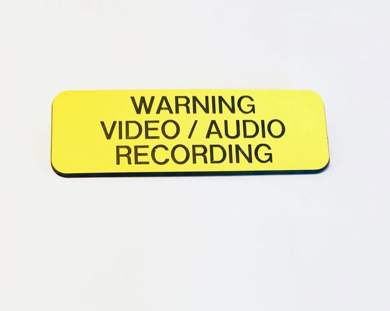 Magnetic security warning badge - Guardian G1