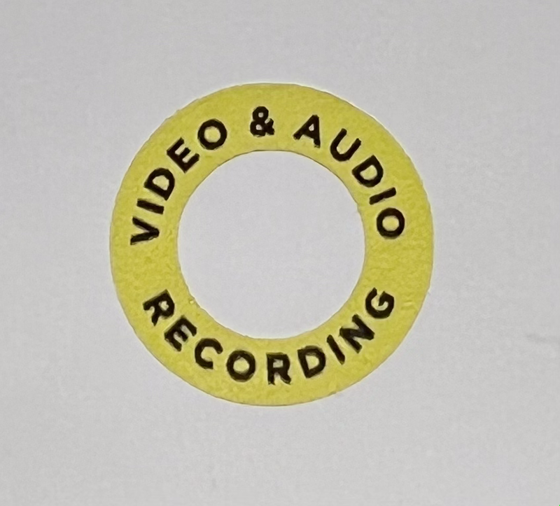 Weatherproof warning body camera stickers - Guardian G1