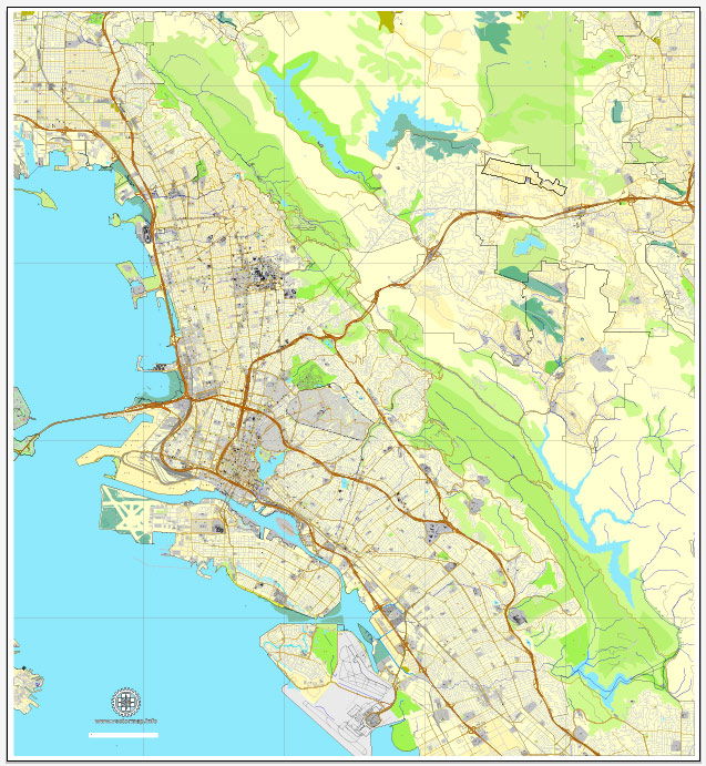 Printable Map of Alameda - printable-city-maps