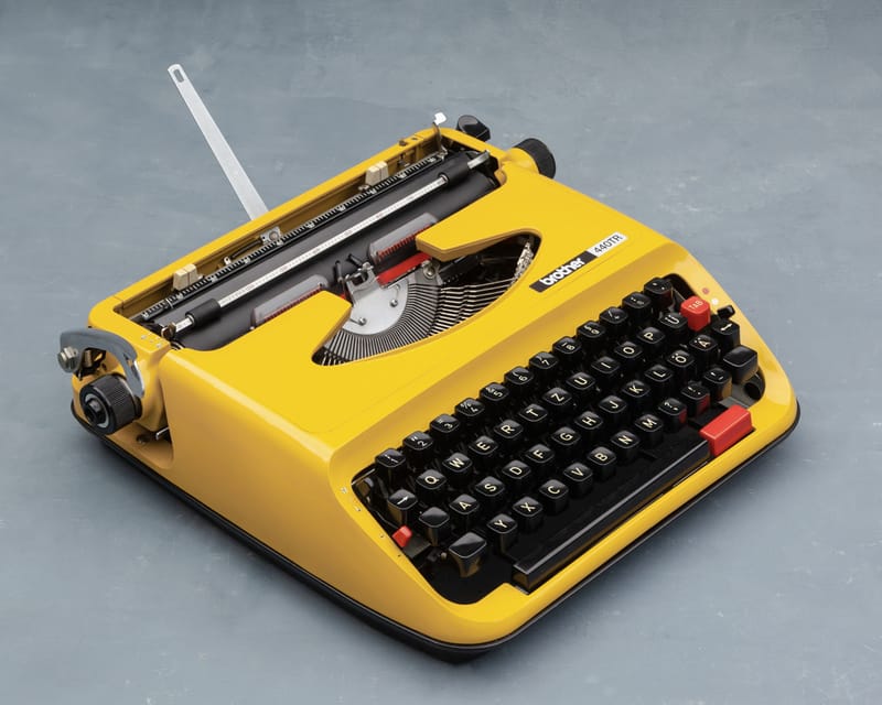 Yellow typewriter