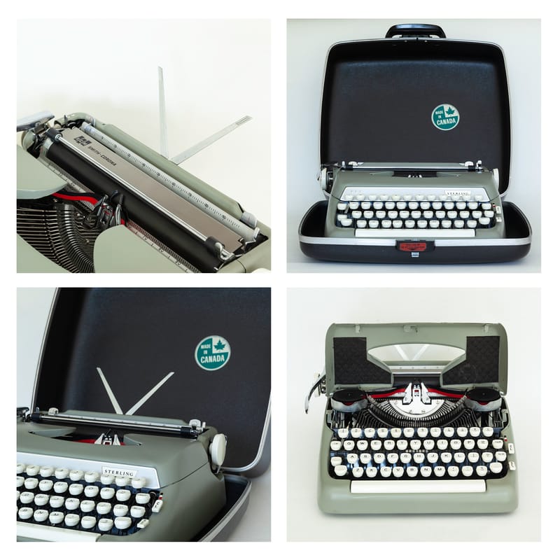 TRIUMPH TIPPA Yellow Vintage Typewriter with Case Working New Ribbon ...