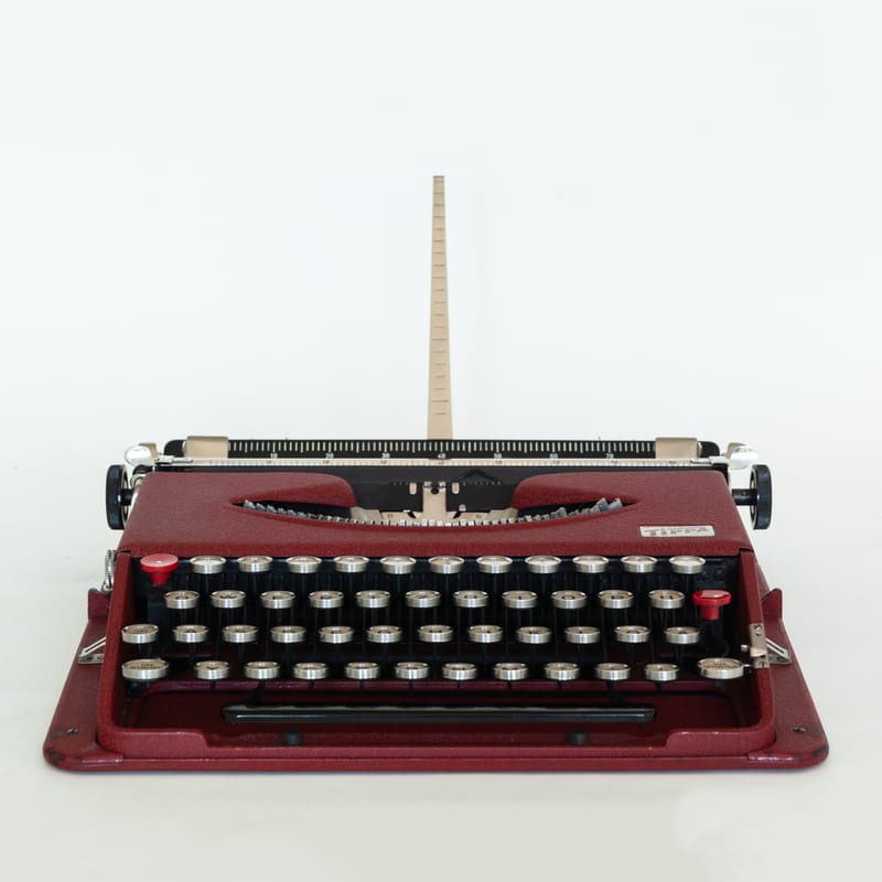 TRIUMPH TIPPA Yellow Vintage Typewriter with Case Working New Ribbon ...