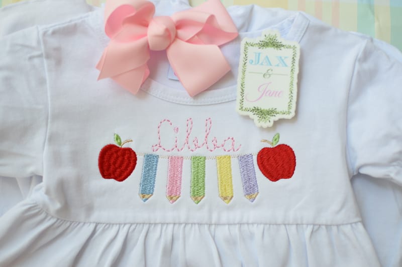 School Banner Embroidery Design, Back to School Embroidery Design, Sch