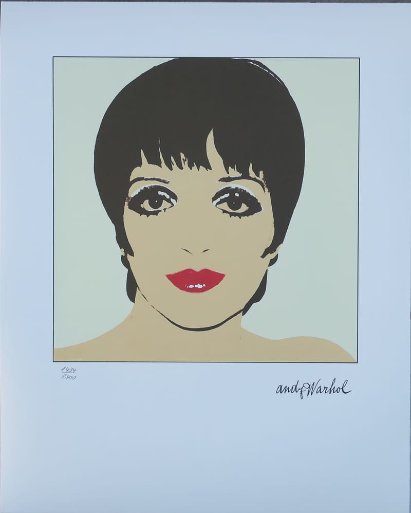 Andy Warhol Liza Minnelli portrait yellow