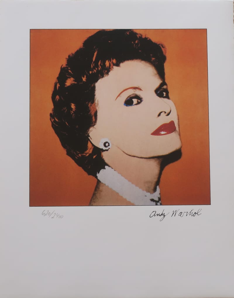 Andy Warhol Portrait Caroline Ireland Lithograph