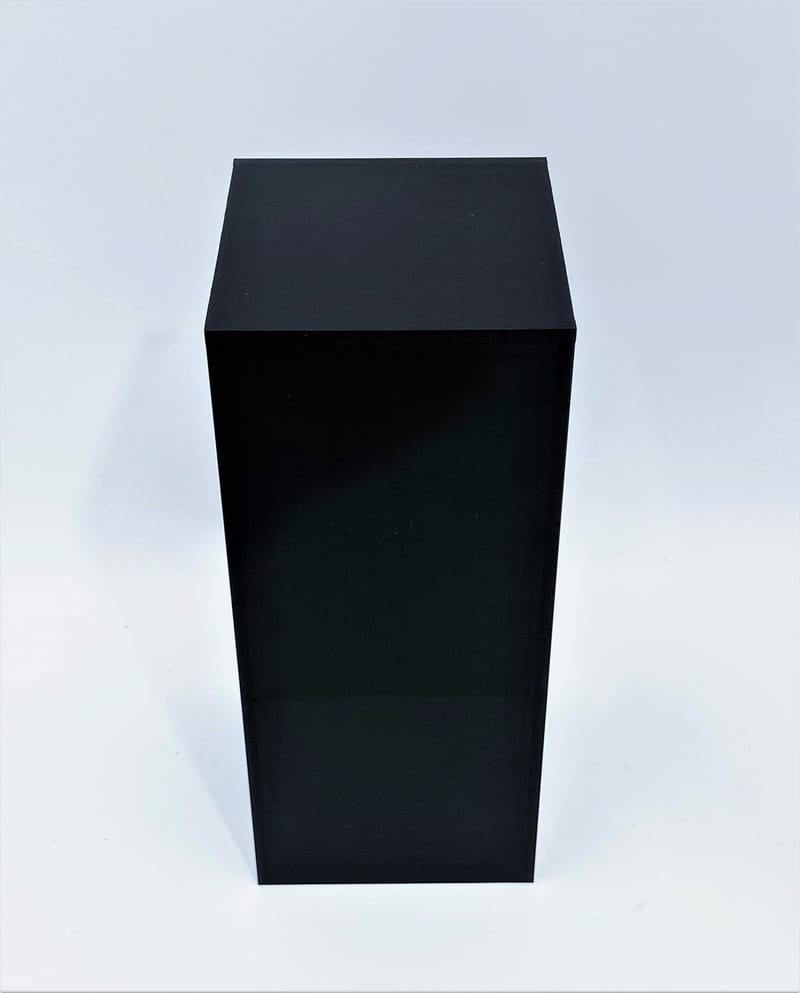 Black Acrylic Display Pedestals - MuseumBoxes