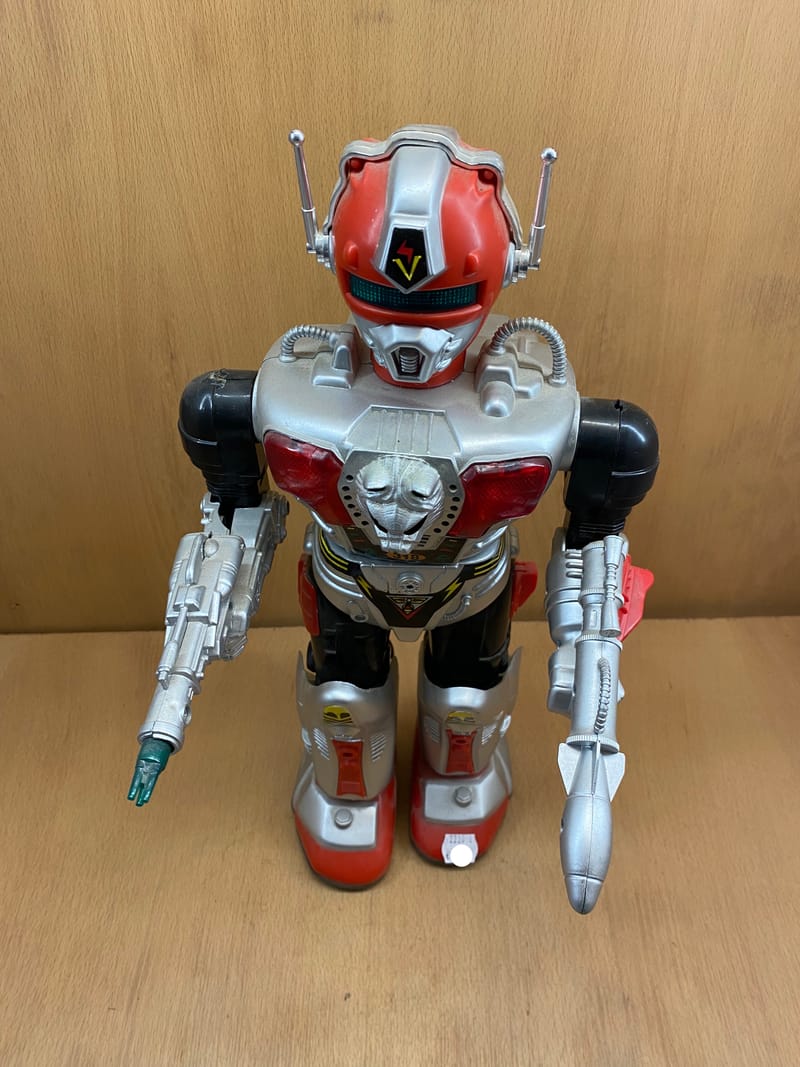 Robot Zadak rouge et argenté - Comptoir du Broc webstore