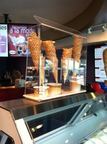 Waffle Cone Display Case - CUSTOM ACRYLIC FABRICATION