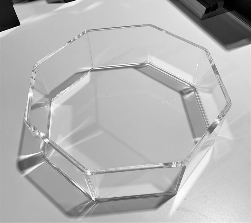 Clear Acrylic Octagon Shaped Display Tray - CUSTOM ACRYLIC FABRICATION