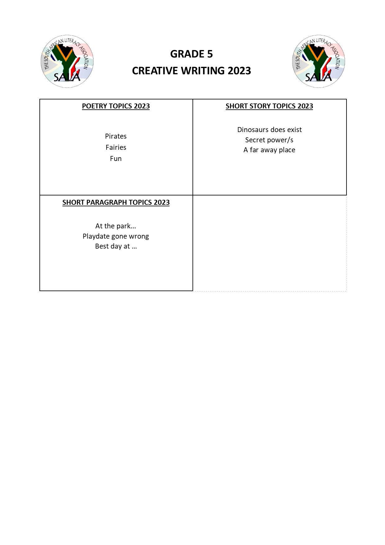 The South African Literacy Association