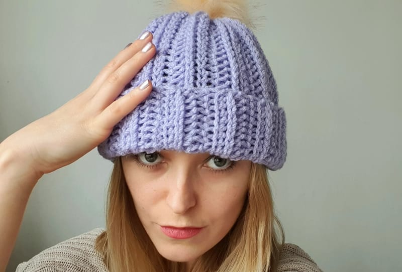 CROCHET RIBBING HAT - Unique Stitch Designs