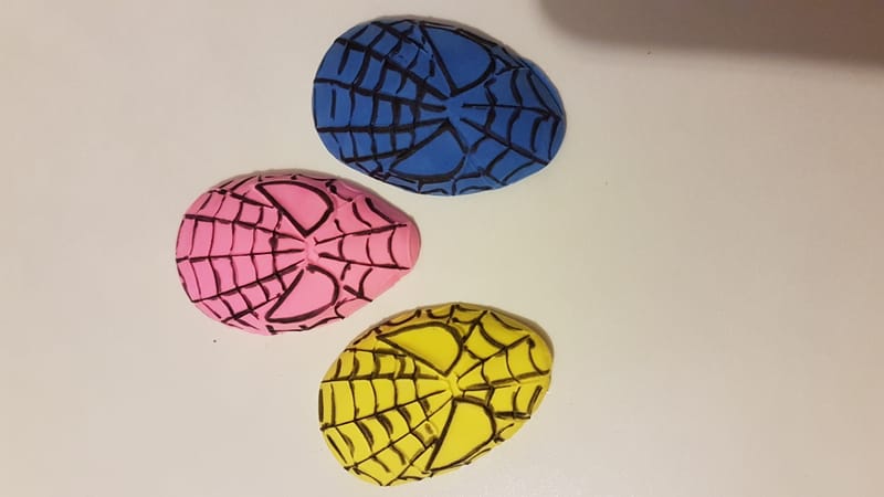 Handmade Clay Spiderman Coloured Clay - Blingtastic