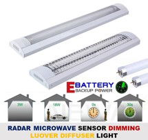 Saba IP22 T8 Radar Microwave Sensor Dimming Half Power Emergency Light ...