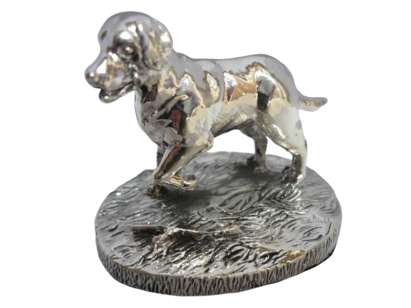 Sterling Silver Labrador Dog statue - Gold Rocks Jewellery and Silverware