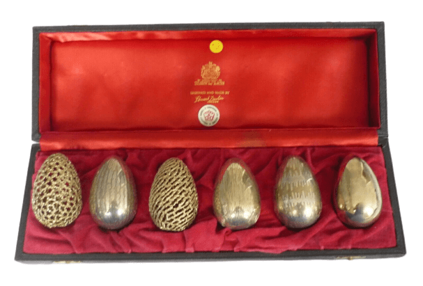 Very Rare Cased Set Of 6 Stuart Devlin Sterling Silver Eggs Boodle ...
