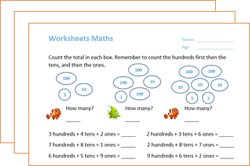 Worksheets Maths age 7-8 - Kolourful Unique