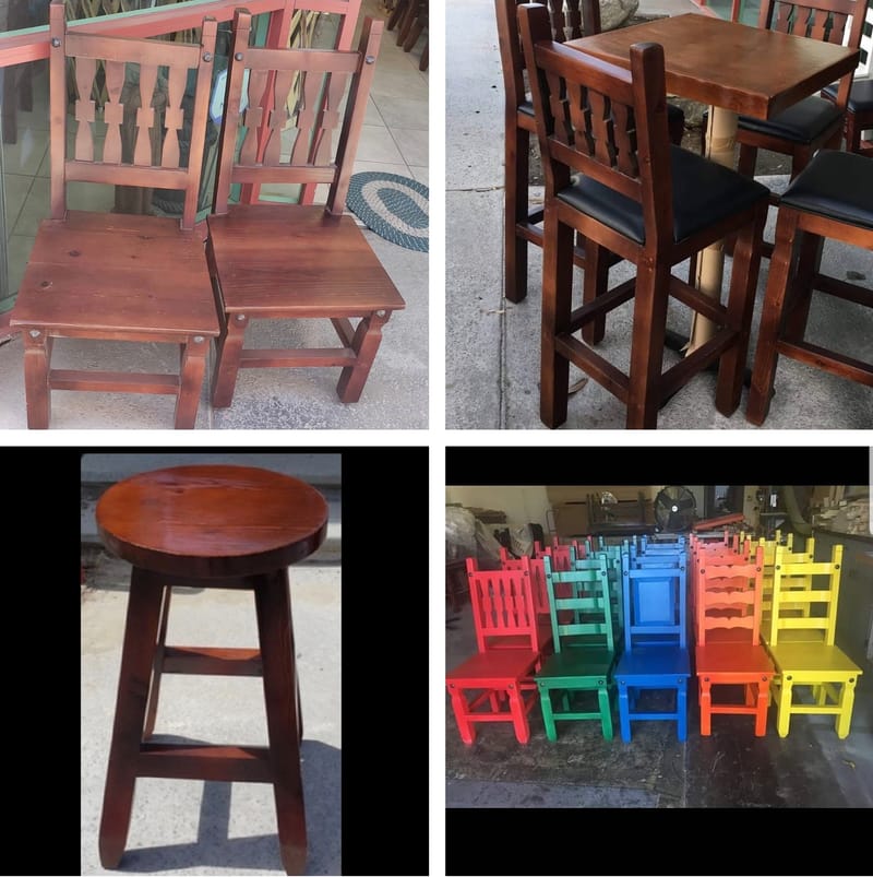 Rustic Mexican/ Spanish Chairs and Stools
