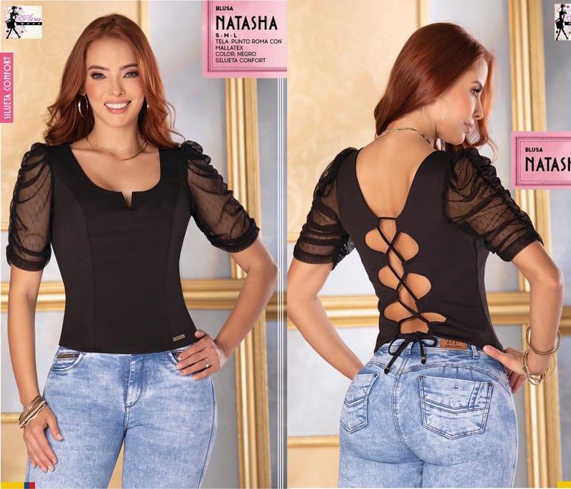 BLUSA ref : NATASHA - AISA MODA *ROPA COLOMBIANA