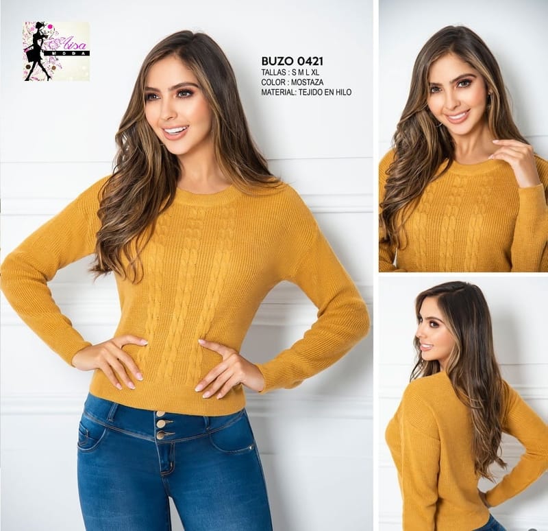 BUZO ref : 0421 - AISA MODA *ROPA COLOMBIANA