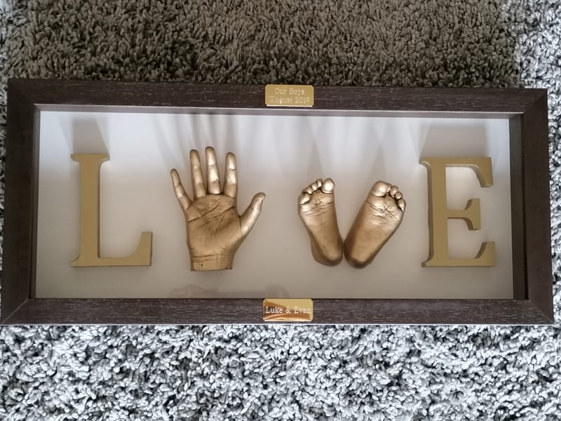1 Hand 1 Foot Framed - 3D Casts and Frames