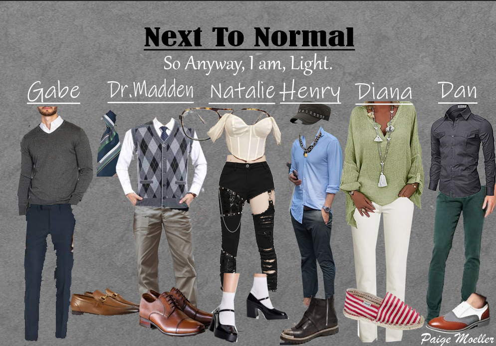 Next to Normal - Photoshop. A collage of appropriate quick changes and ...