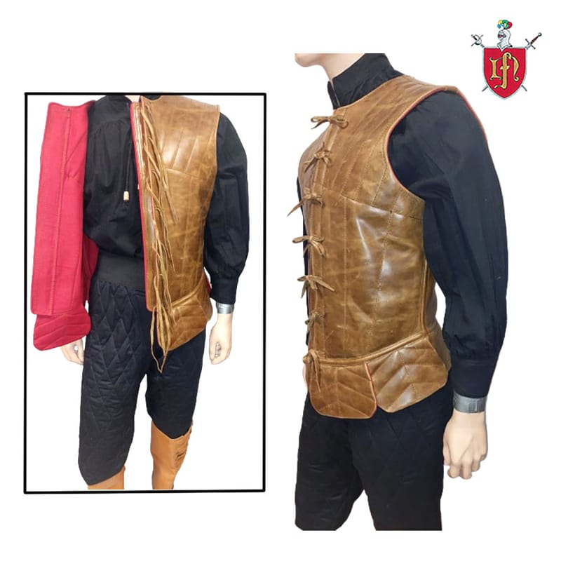Coleto cuero rígido de 2 colores y costuras en rombos. - Nico Fuduli ...