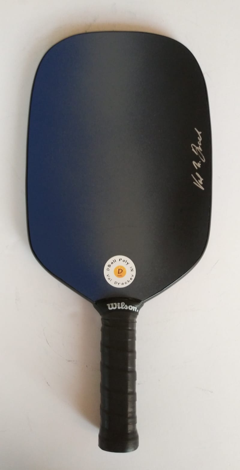 DBall Poly IN Pickleball Paddle. Black/Grey/Blue - DBall Paddles